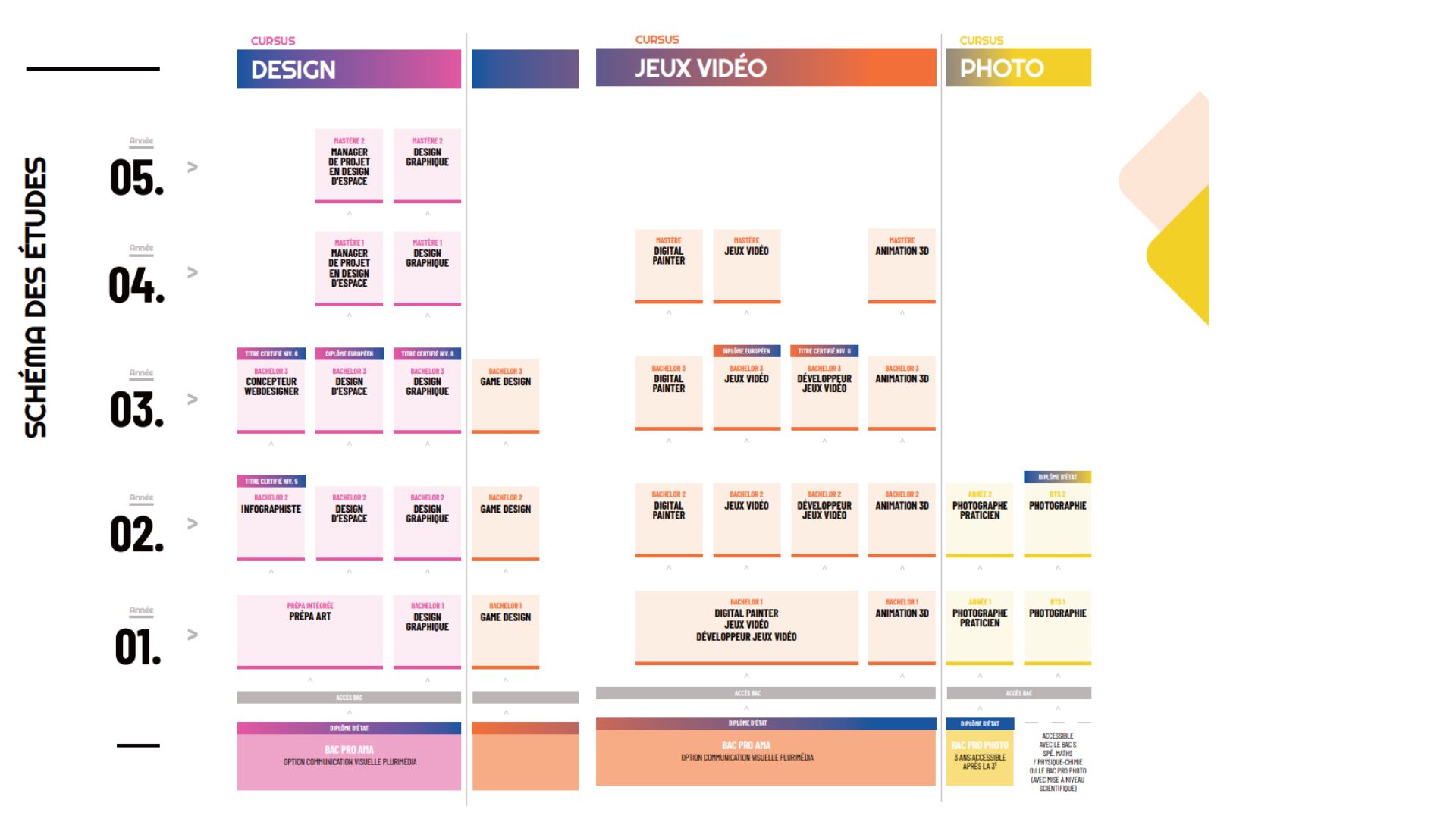 Schéma des études Studio M - Studio M